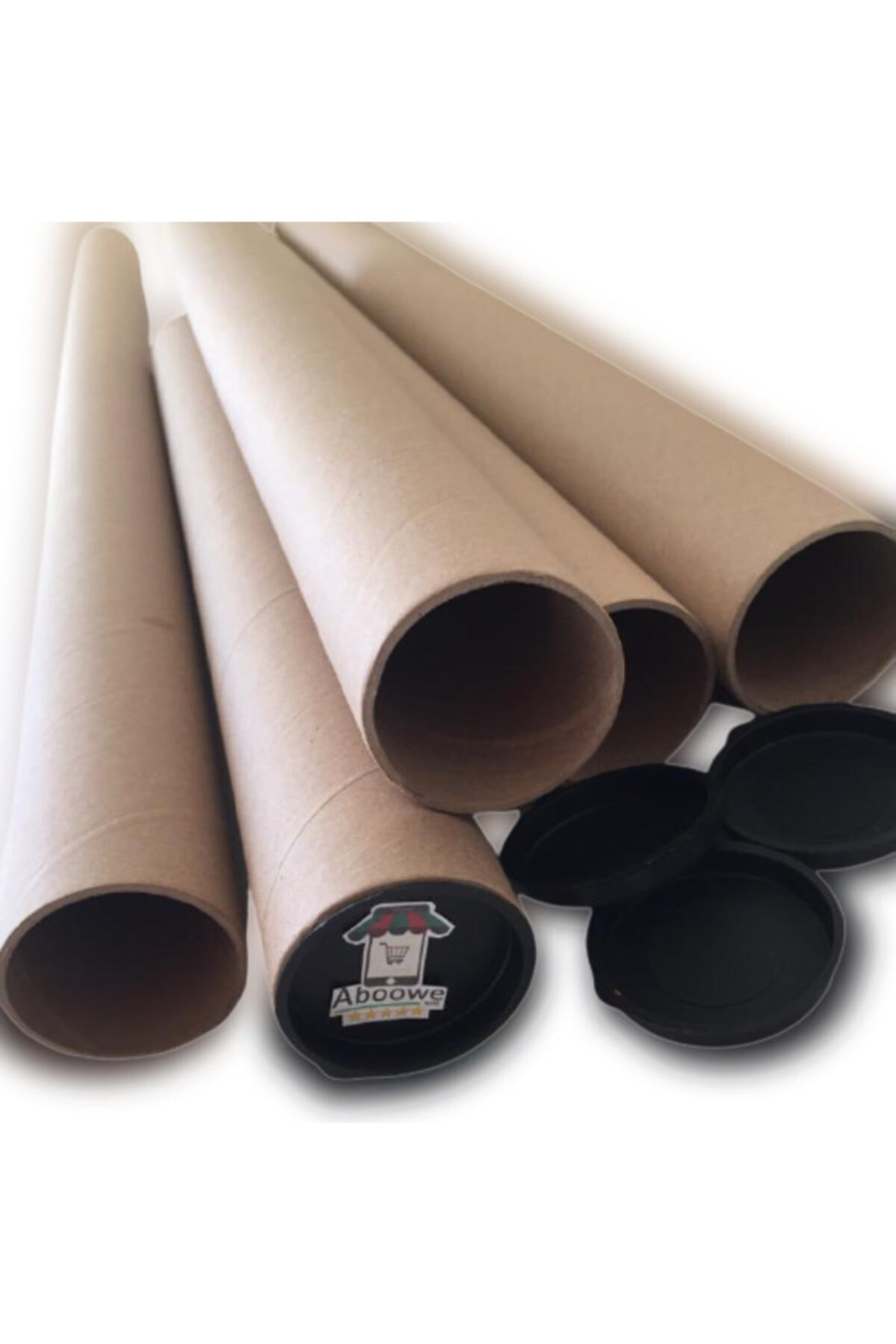 ABOOWE Kapaklı Silindir Kutu Rulo 5 cm X 50 cm 5 Adet - Aboowe