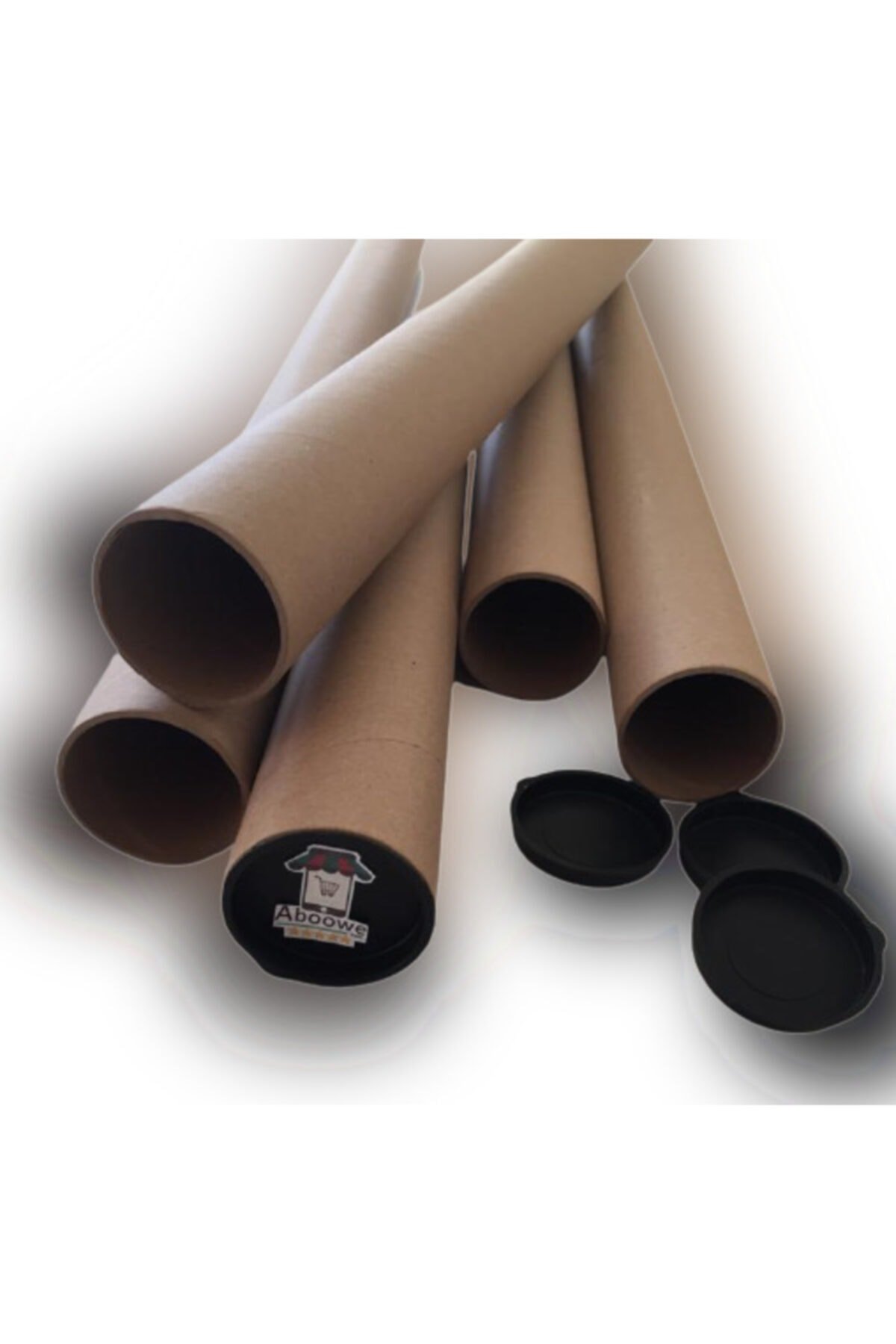 ABOOWE Kapaklı Silindir Kutu Rulo 5 cm X 50 cm 5 Adet - Aboowe